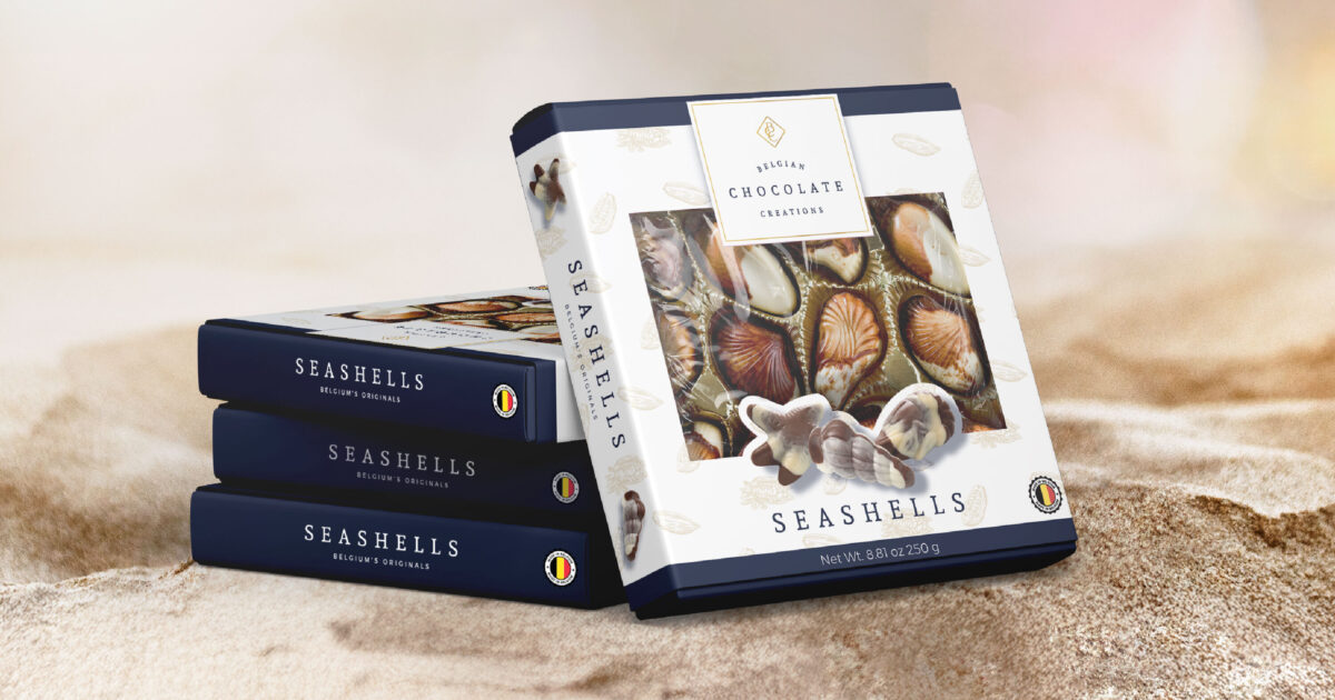 Packaging design for Belgian Chocolate Creations - Kirsten Graphic Design